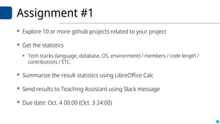 OSS SW Basics Lecture 03: Fundamental parts of open-source projects | PPT