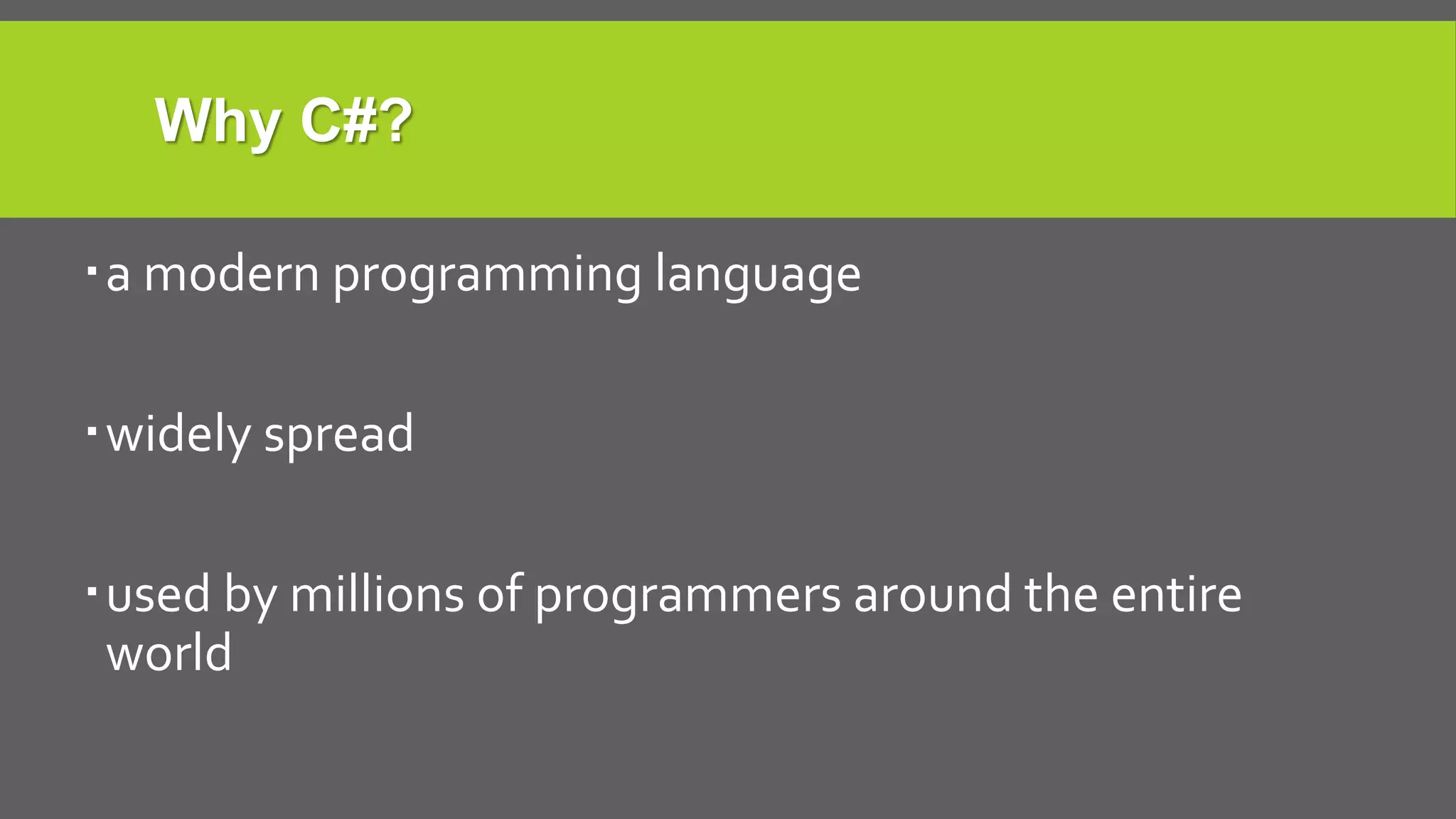 Introduction to C# Programming | PPTX