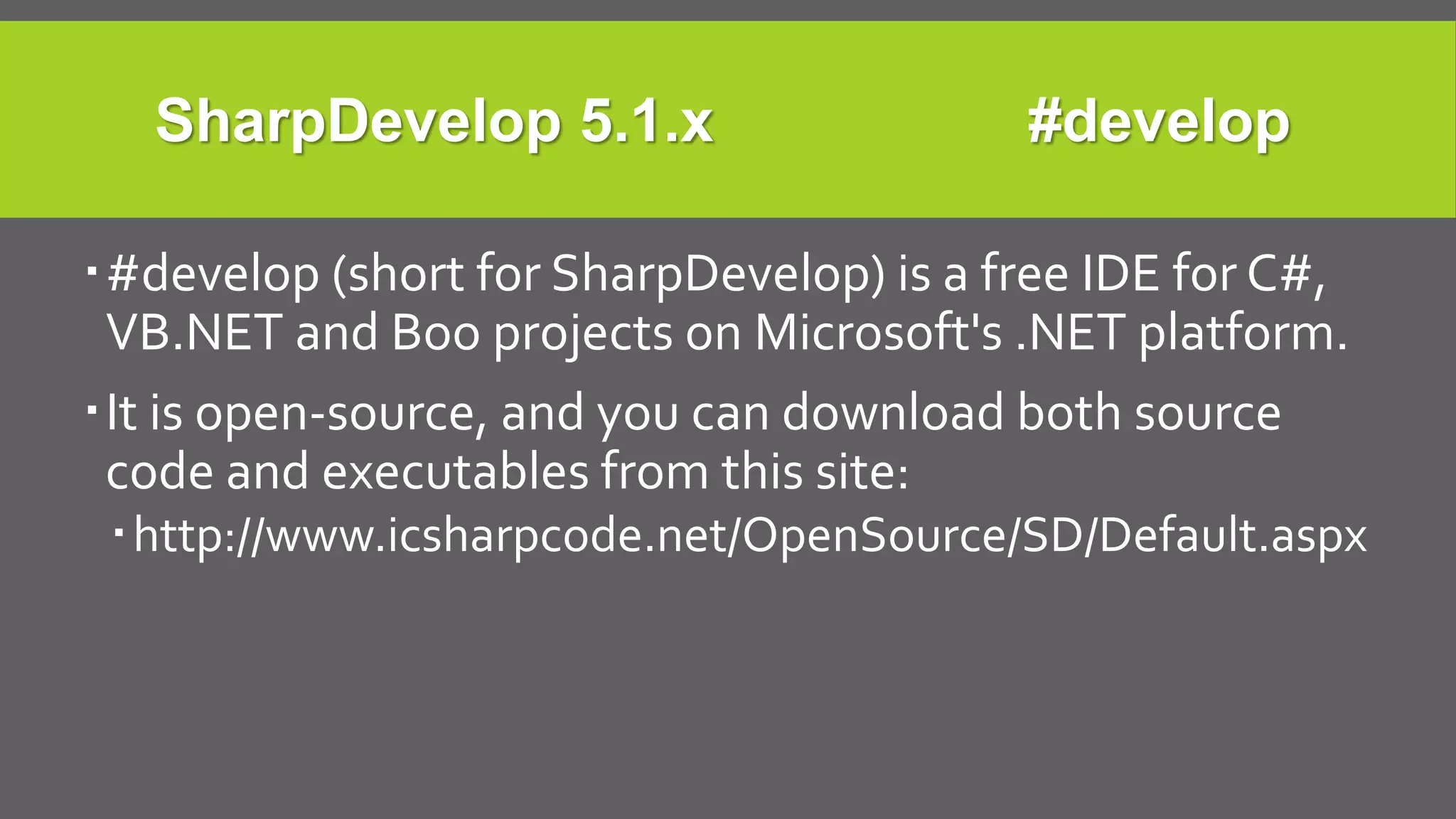 Introduction to C# Programming | PPTX