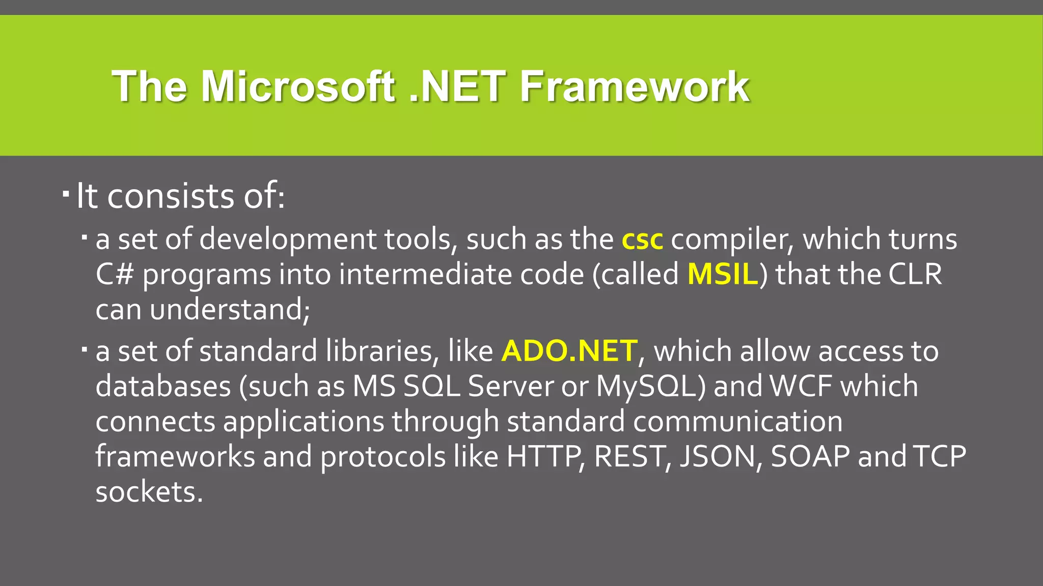 Introduction to C# Programming | PPTX
