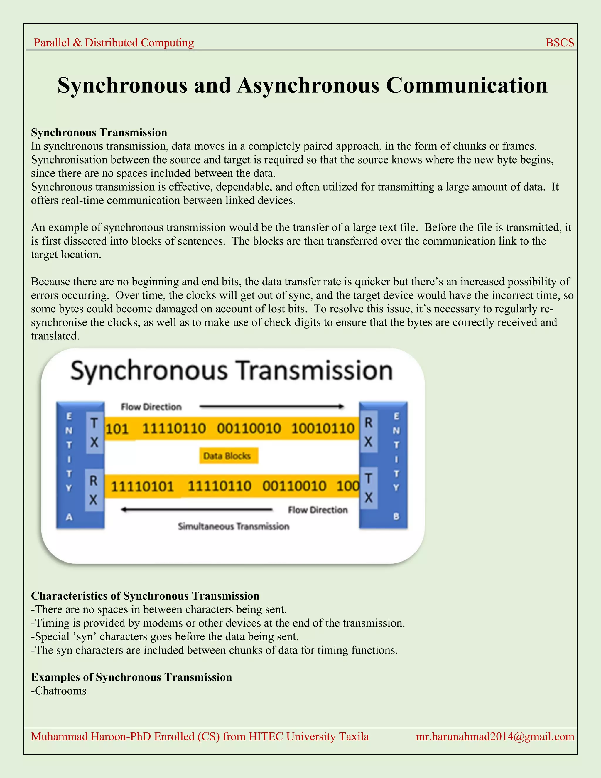 Lecture 03 - Synchronous and Asynchronous Communication - Concurrency - Fault Tolerance | PDF