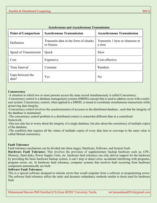 Lecture 03 - Synchronous and Asynchronous Communication - Concurrency - Fault Tolerance | PDF