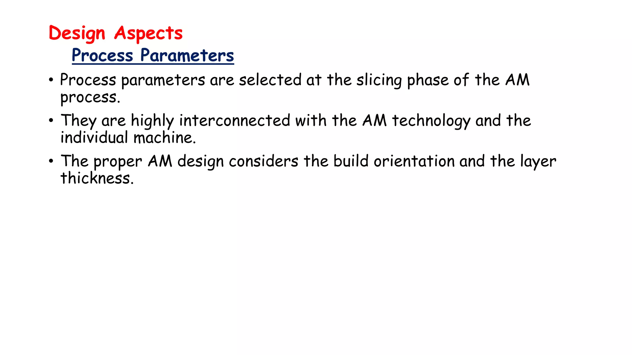 Lecture # 03 Design for Additive Manufacturing | PPTX