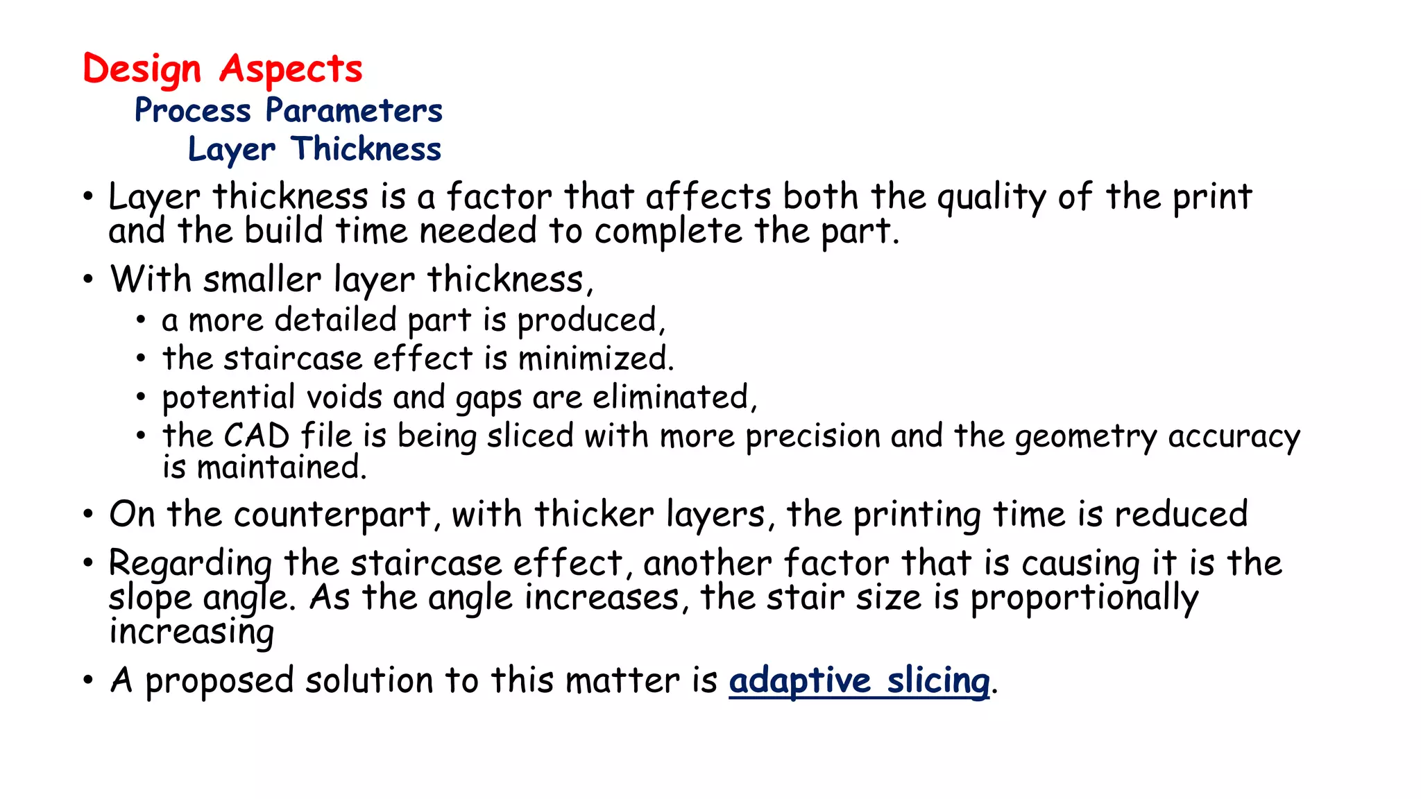 Lecture # 03 Design for Additive Manufacturing | PPTX