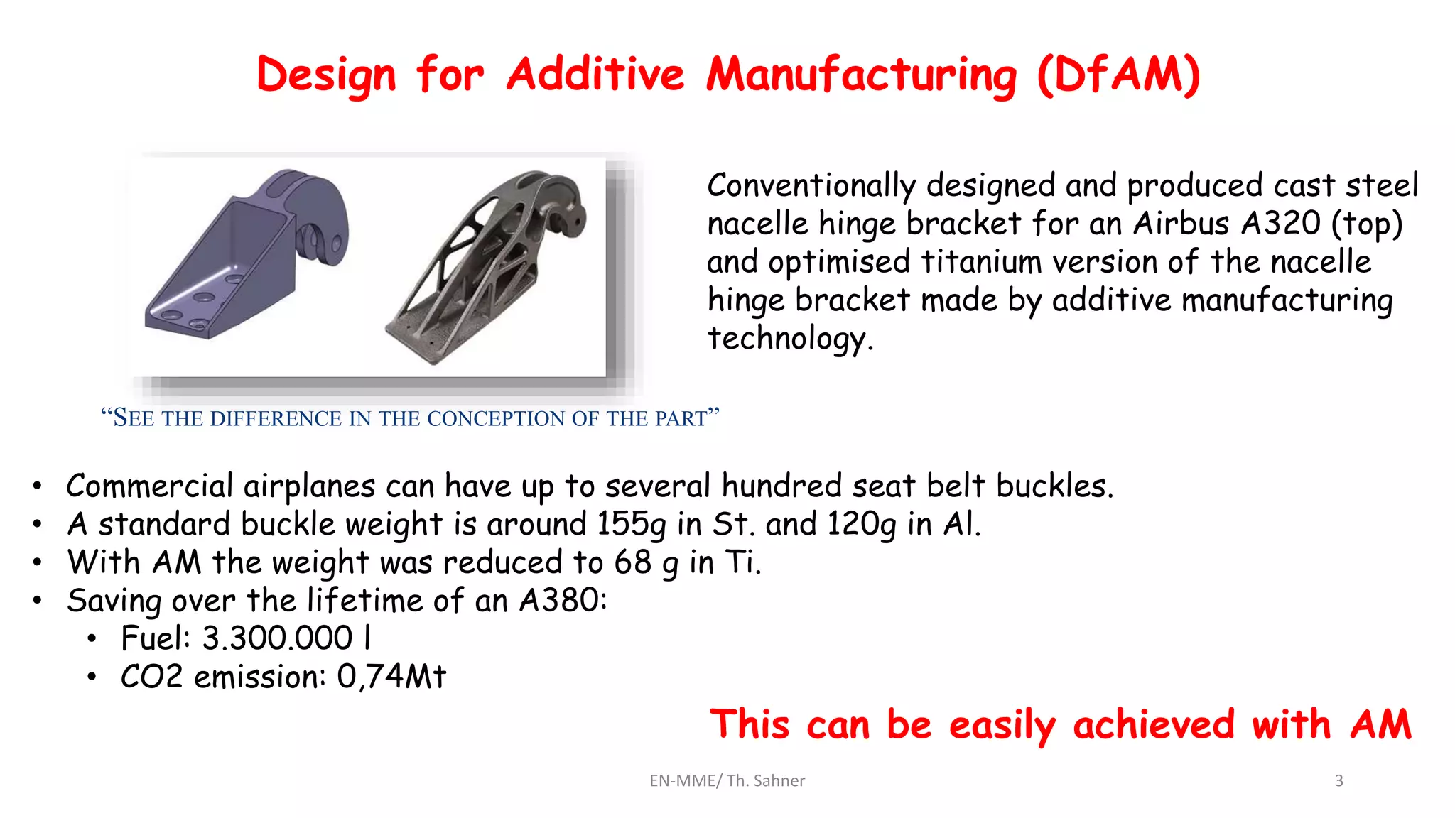 Lecture # 03 Design for Additive Manufacturing | PPTX