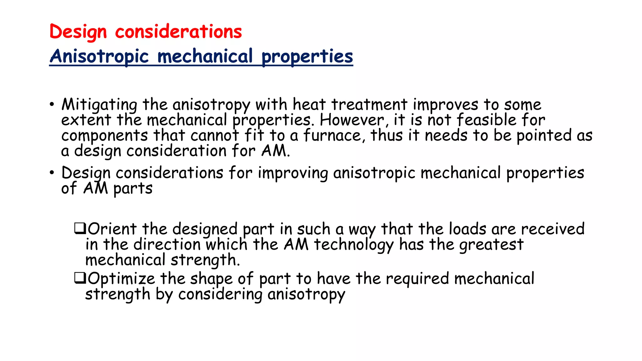 Lecture # 03 Design for Additive Manufacturing | PPTX