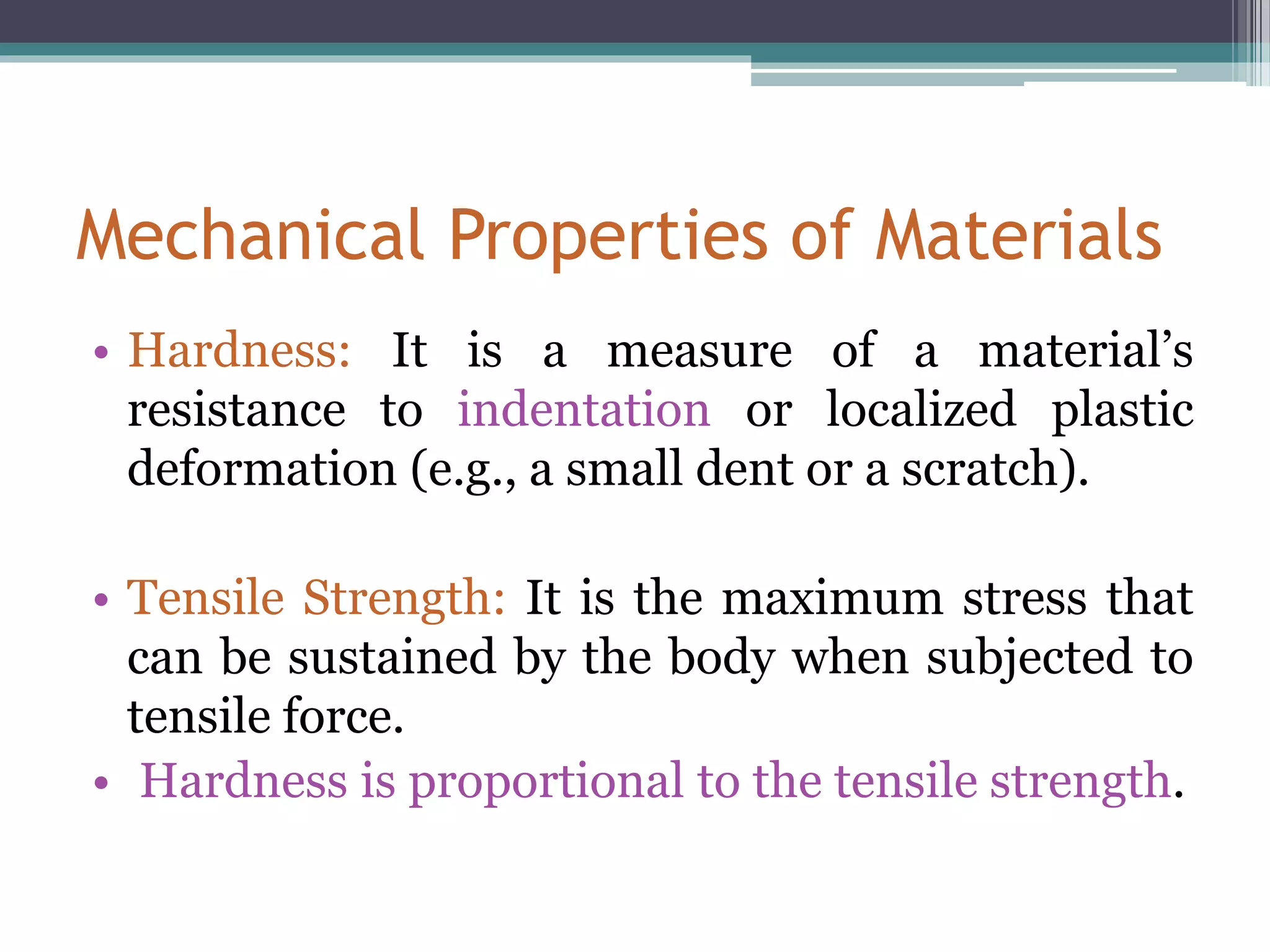 Mechanical Properties of Materials- II | PPT