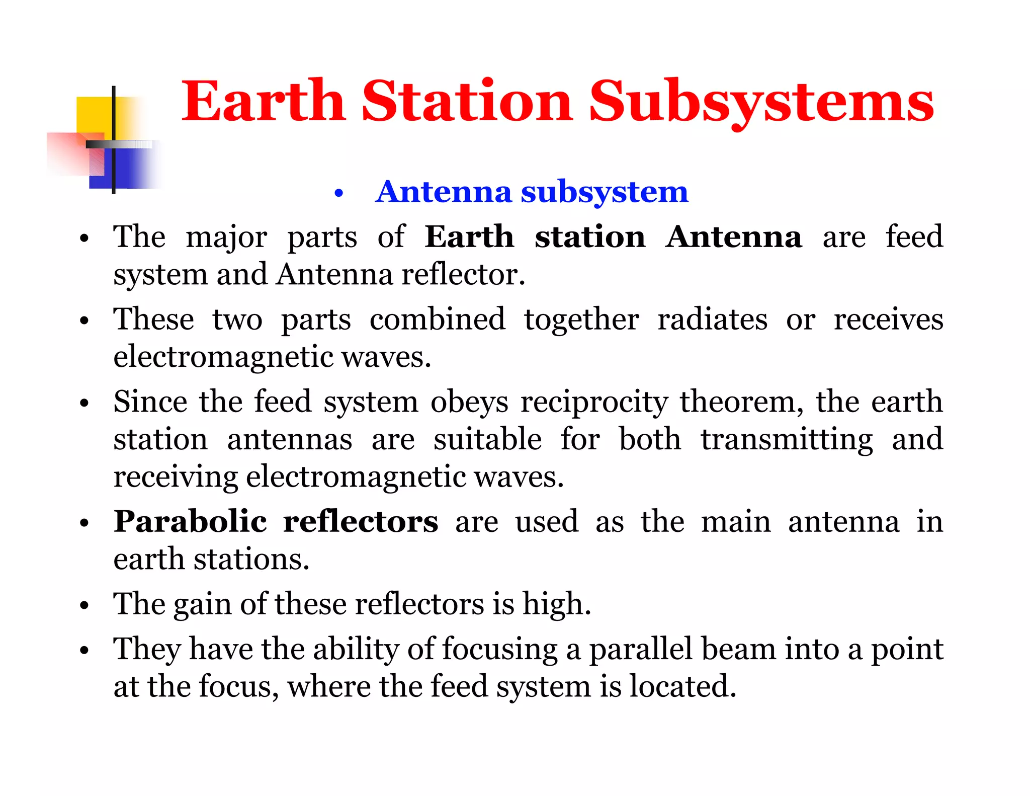 Earth Station Subsystem | PPT