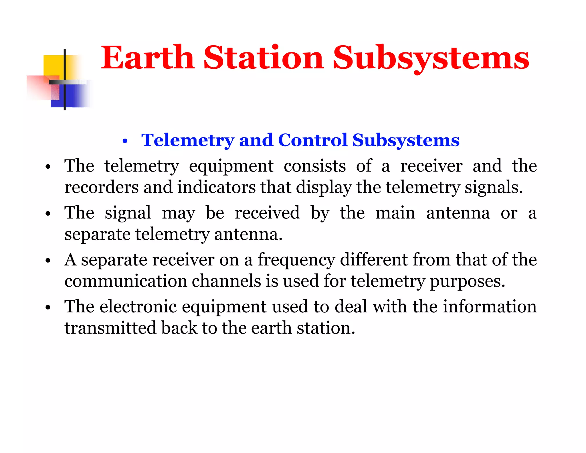 Earth Station Subsystem | PPT