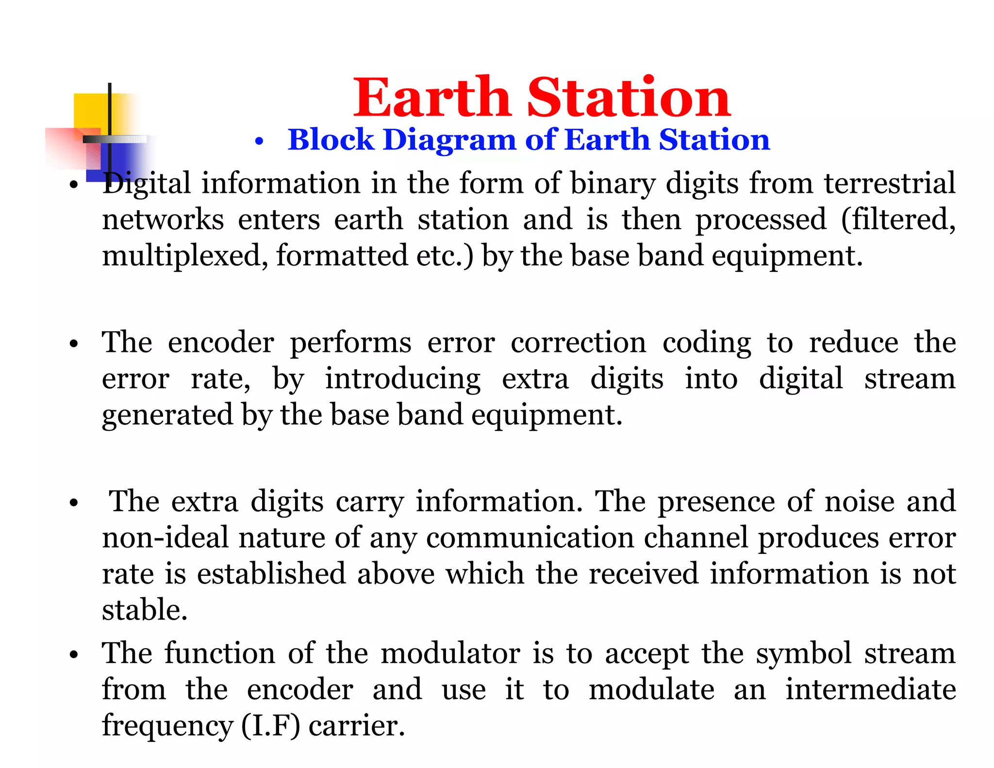 Earth Station Subsystem | PPT