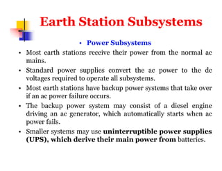 Earth Station Subsystem | PPT