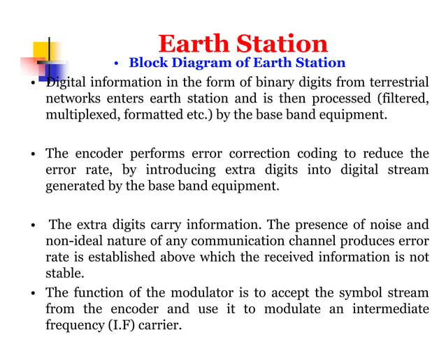 Earth Station Subsystem | PPT