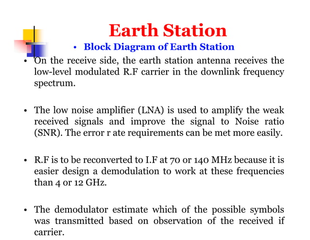 Earth Station Subsystem | PPT