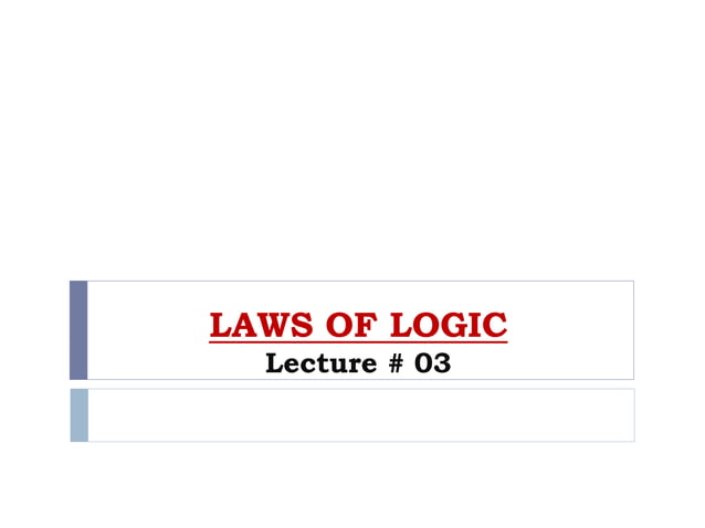 Laws of Logic in Discrete Structures and their applications | PPTX ...