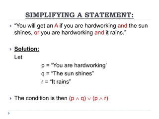 Laws of Logic in Discrete Structures and their applications | PPTX