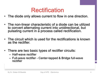 halfe wave rectifier and full wave recifiers | PPT