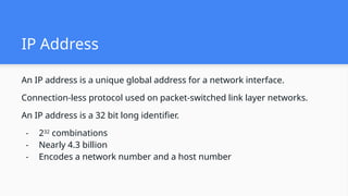 Computer Networks IP address and Masking | PPTX