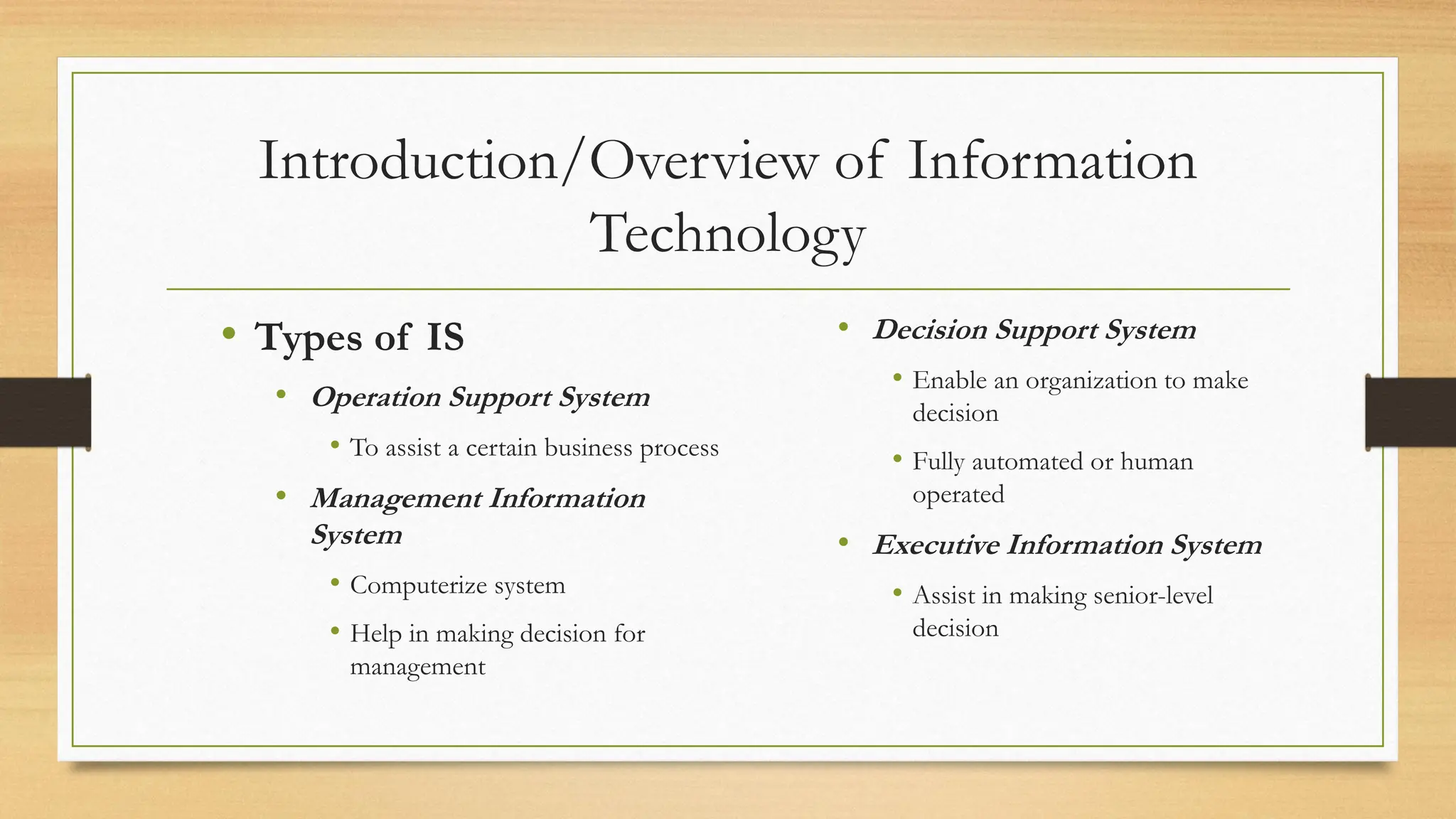 Lecture 03 Information System And Its Types Ppt