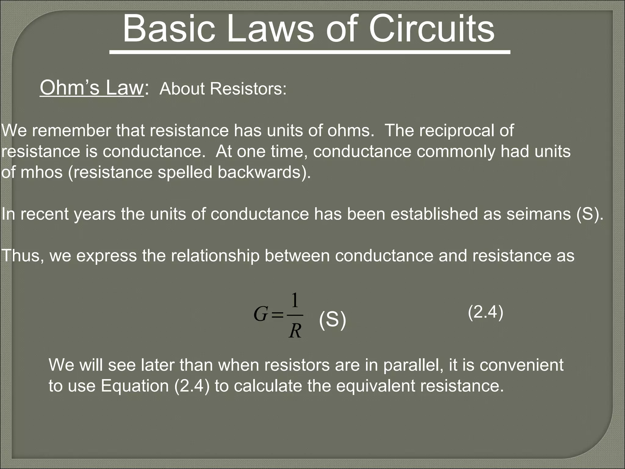ohm's law and circuits | PPT