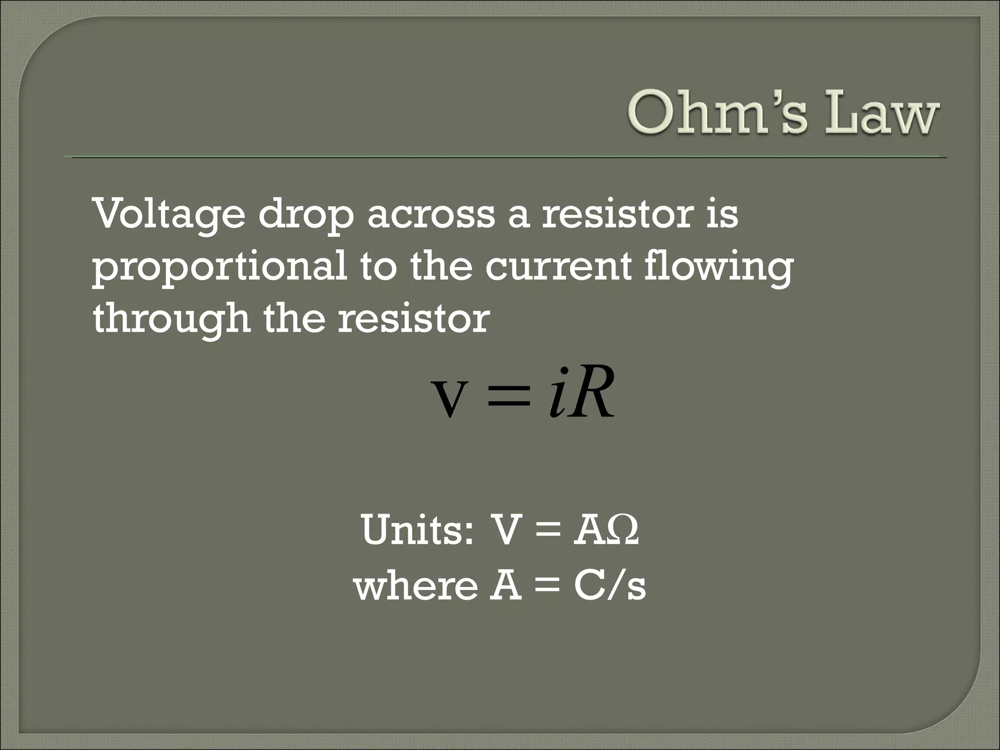 ohm's law and circuits | PPT