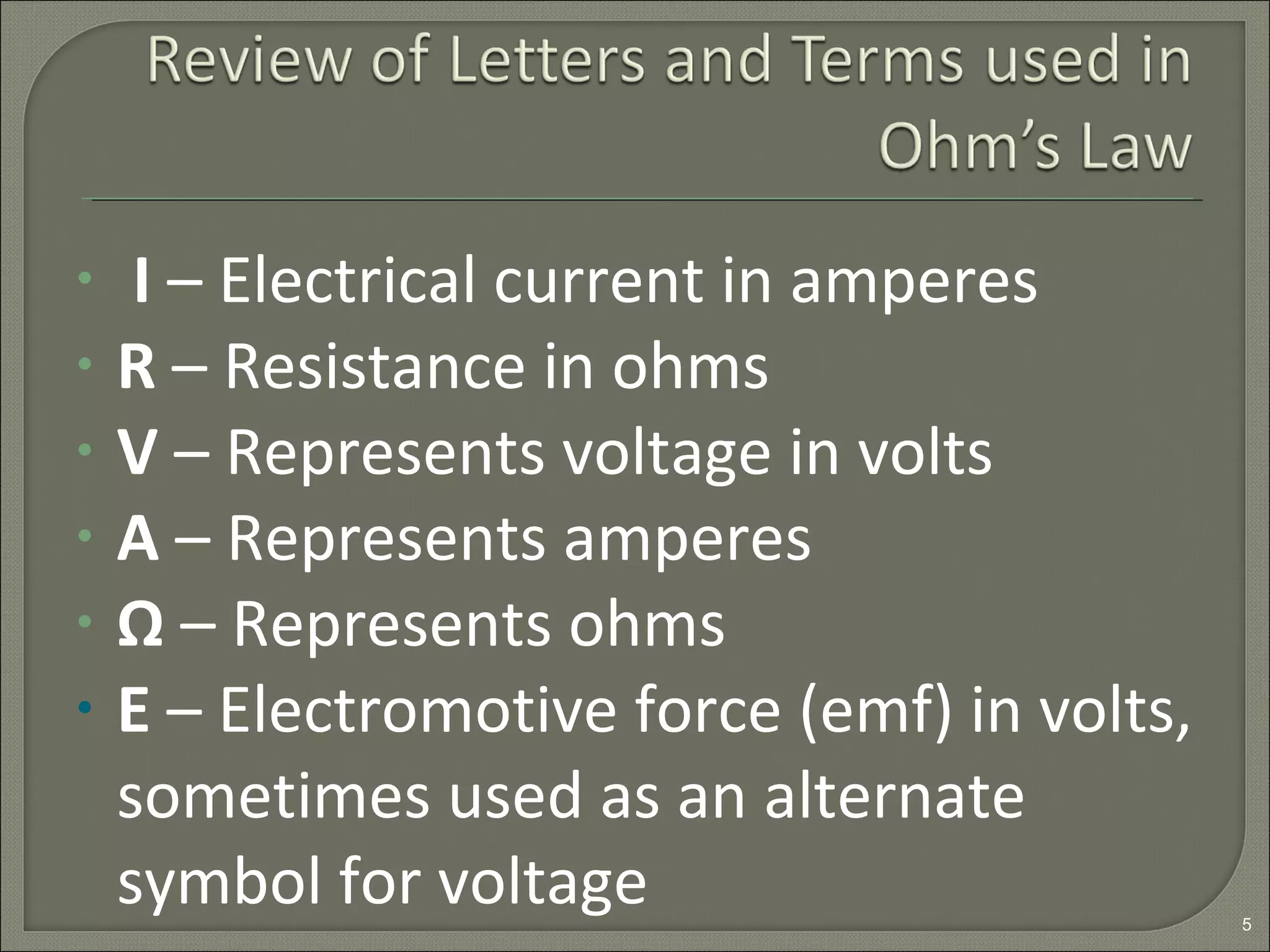 ohm's law and circuits | PPT | Physics | Science
