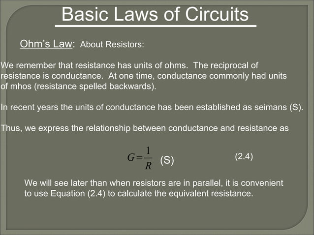 ohm's law and circuits | PPT | Physics | Science