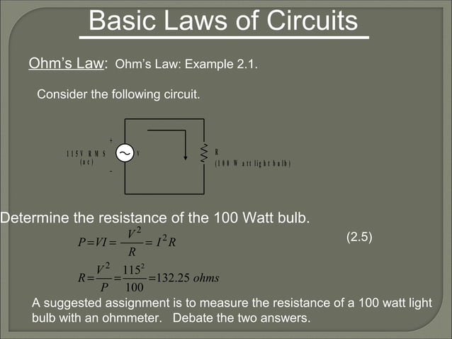ohm's law and circuits | PPT | Physics | Science