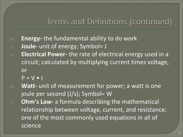 ohm's law and circuits | PPT | Physics | Science