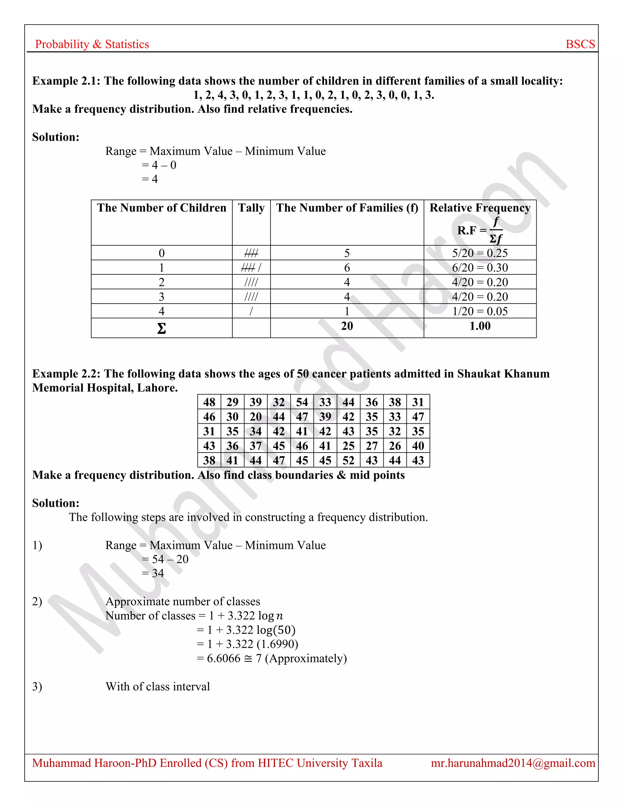 Lecture 03 Part 02 - All Examples of Chapter 02 by Muhammad Haroon | PDF