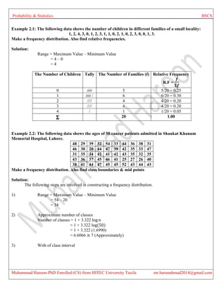 Lecture 03 Part 02 - All Examples of Chapter 02 by Muhammad Haroon | PDF