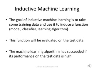 Lecture 3: Basic Concepts of Machine Learning - Induction & Evaluation | PDF | Web Development ...