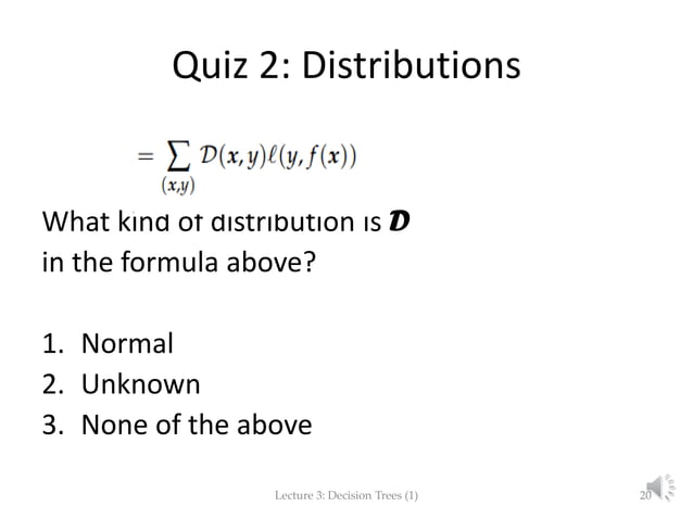 Lecture 3b: Decision Trees (1 part) | PPT