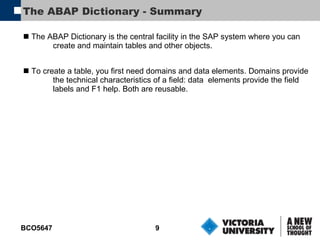 Lecture03 abap on line | PPT | Databases | Computer Software and Applications