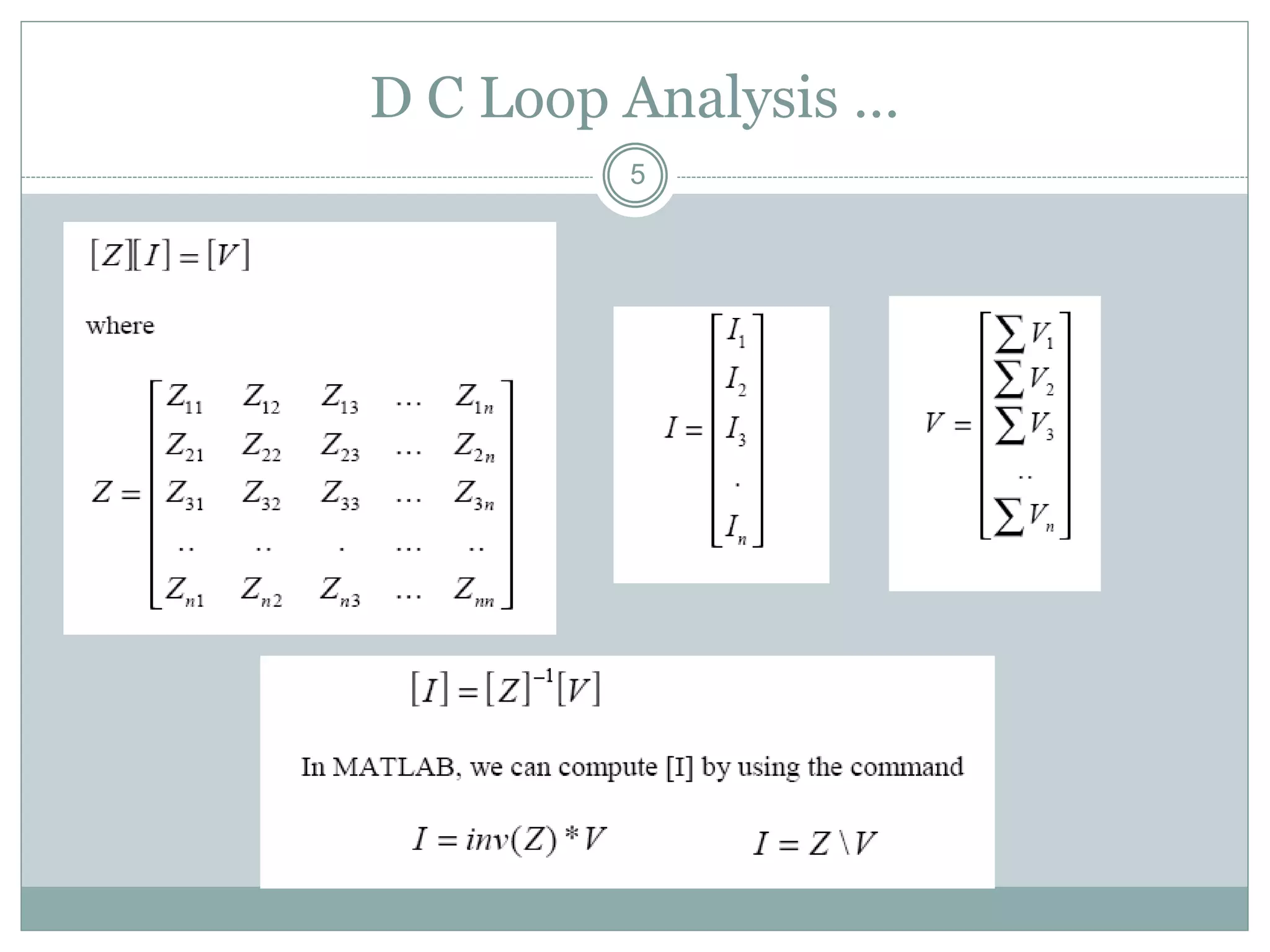 MATLAB - Aplication of Arrays and Matrices in Electrical Systems | PPTX
