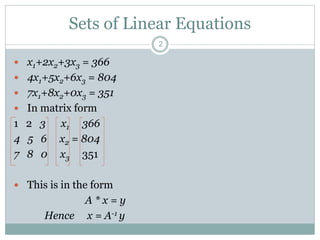 MATLAB - Aplication of Arrays and Matrices in Electrical Systems | PPTX