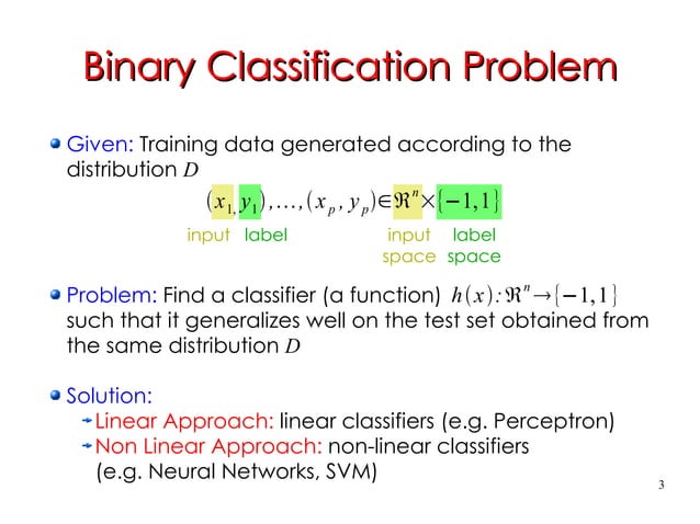 lecture on support vector machine in the field of ML | PPT