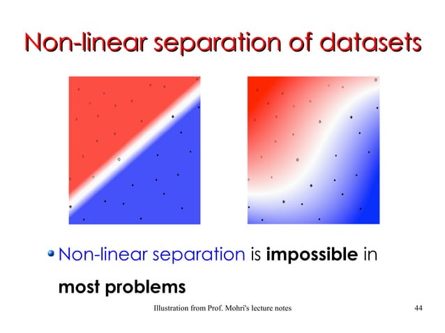 lecture on support vector machine in the field of ML | PPT