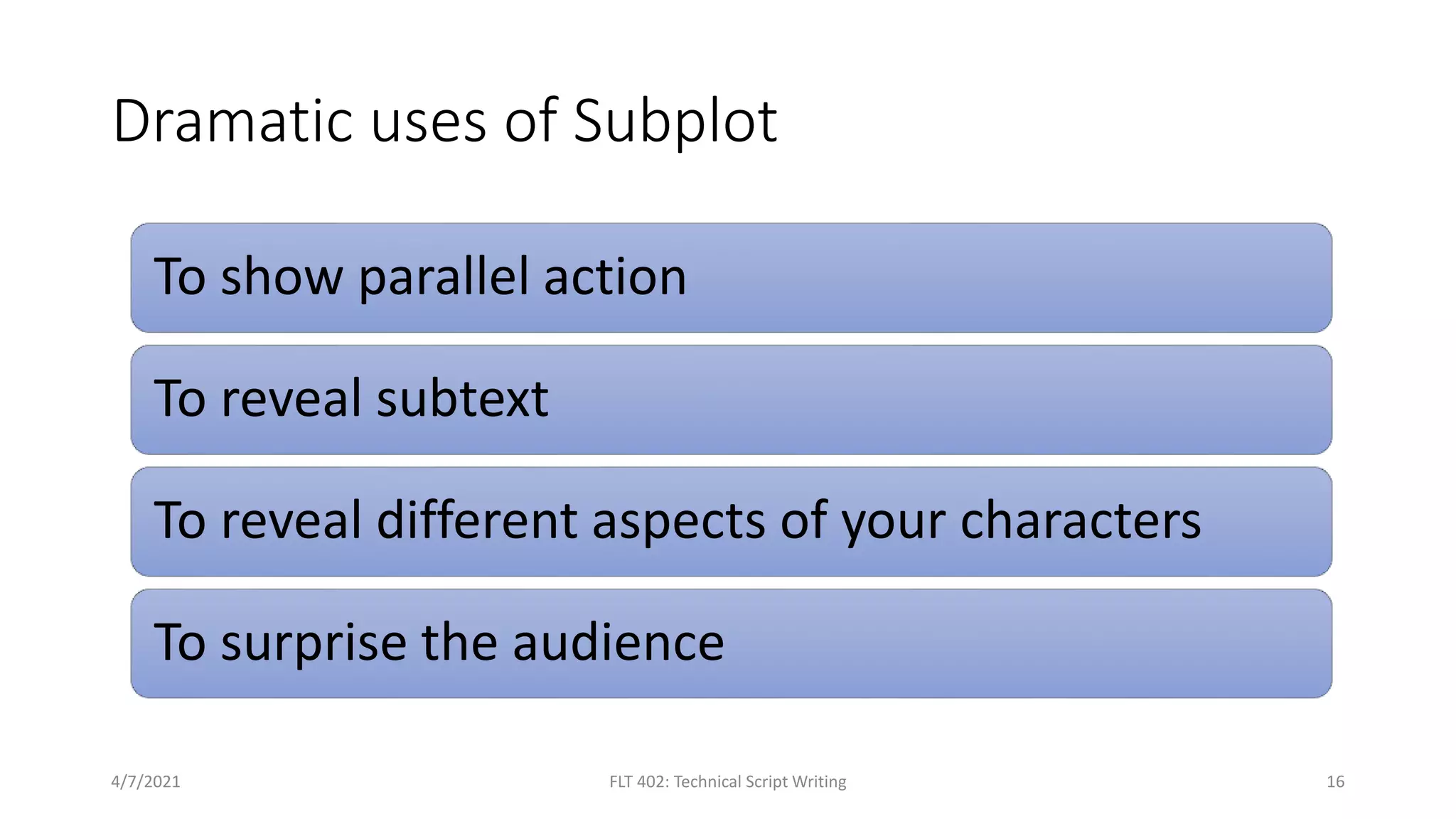 Lecture 03 FLT 402 technical script writing | PPTX