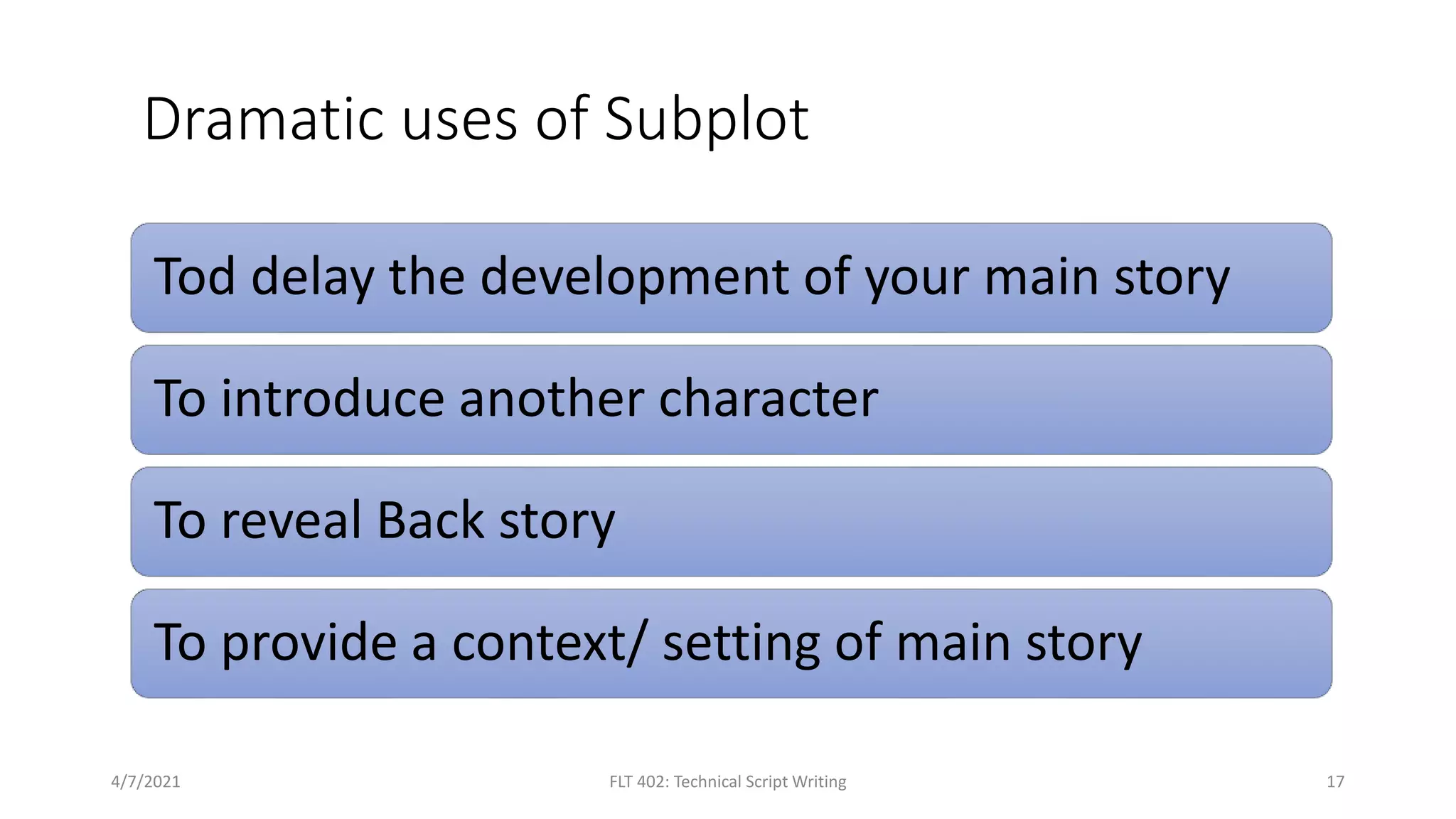 Lecture 03 FLT 402 technical script writing | PPTX