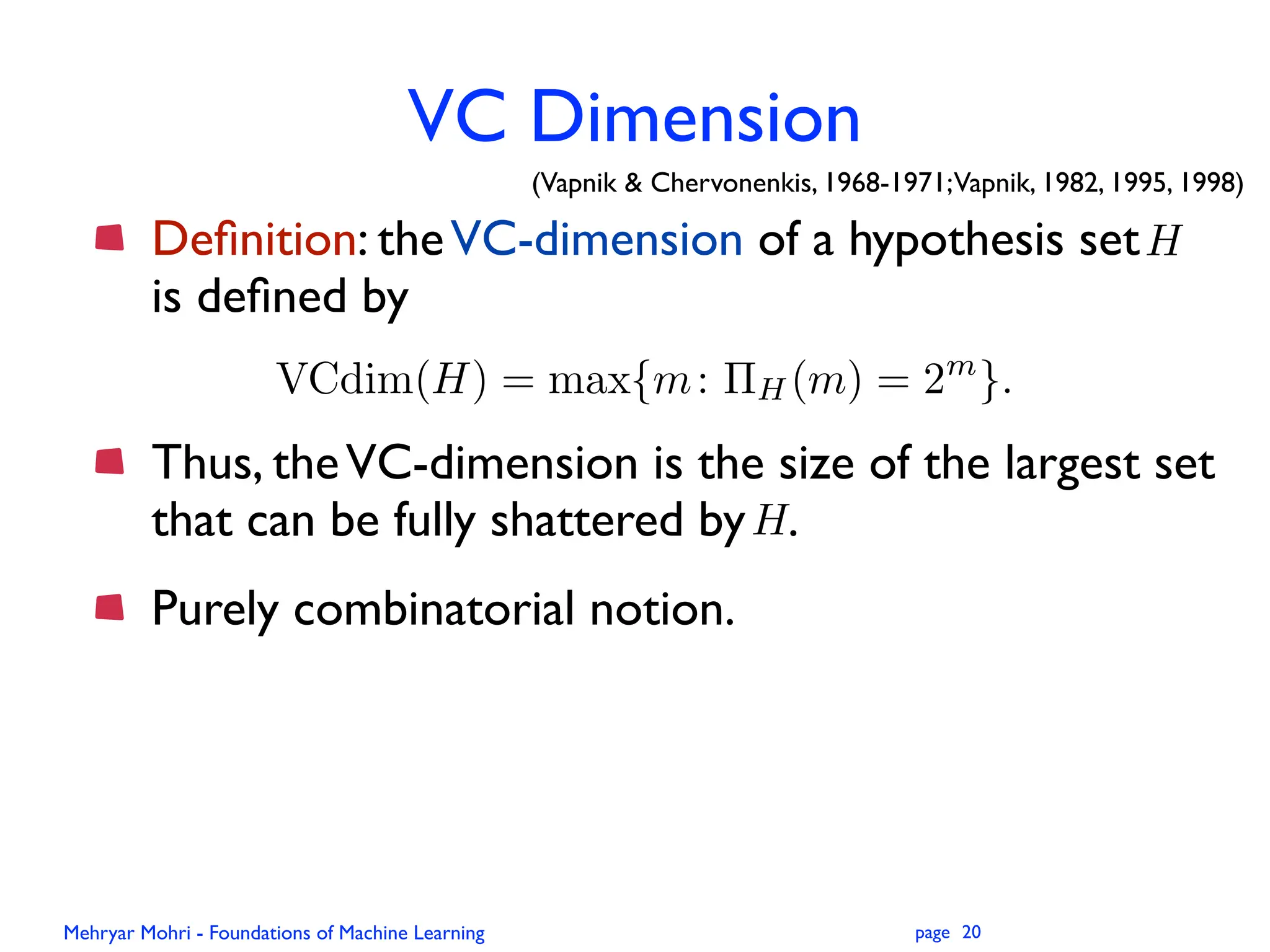 Lecture 03( Learning guarantees for infinite hypothesis sets) | PDF