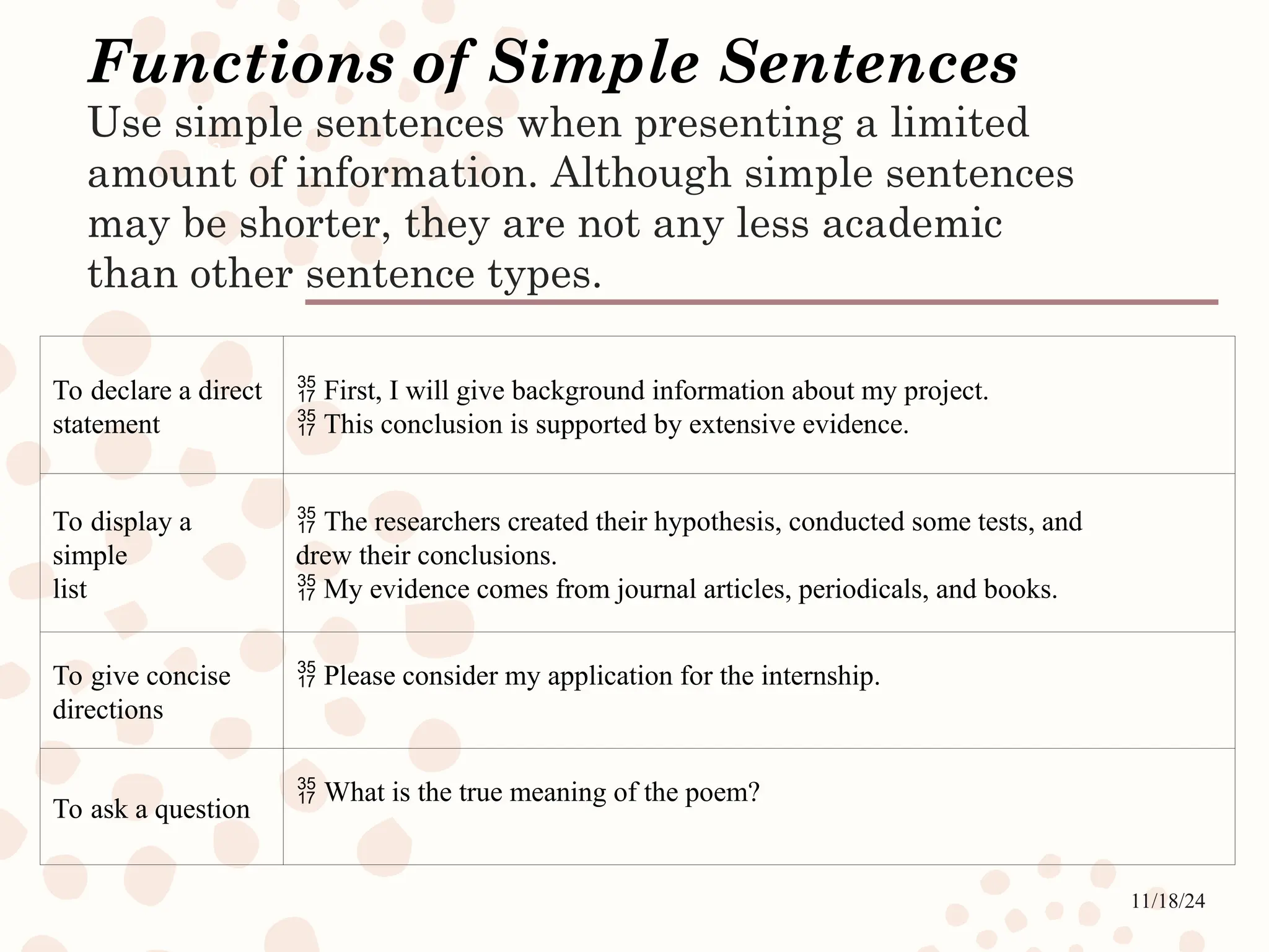 Lecture 03 sentence structure.and types ppt | PPT