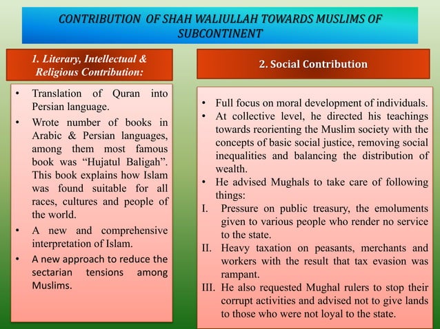 Lecture 03 shah waliullah | PPTX | Islam | Religion & Spirituality