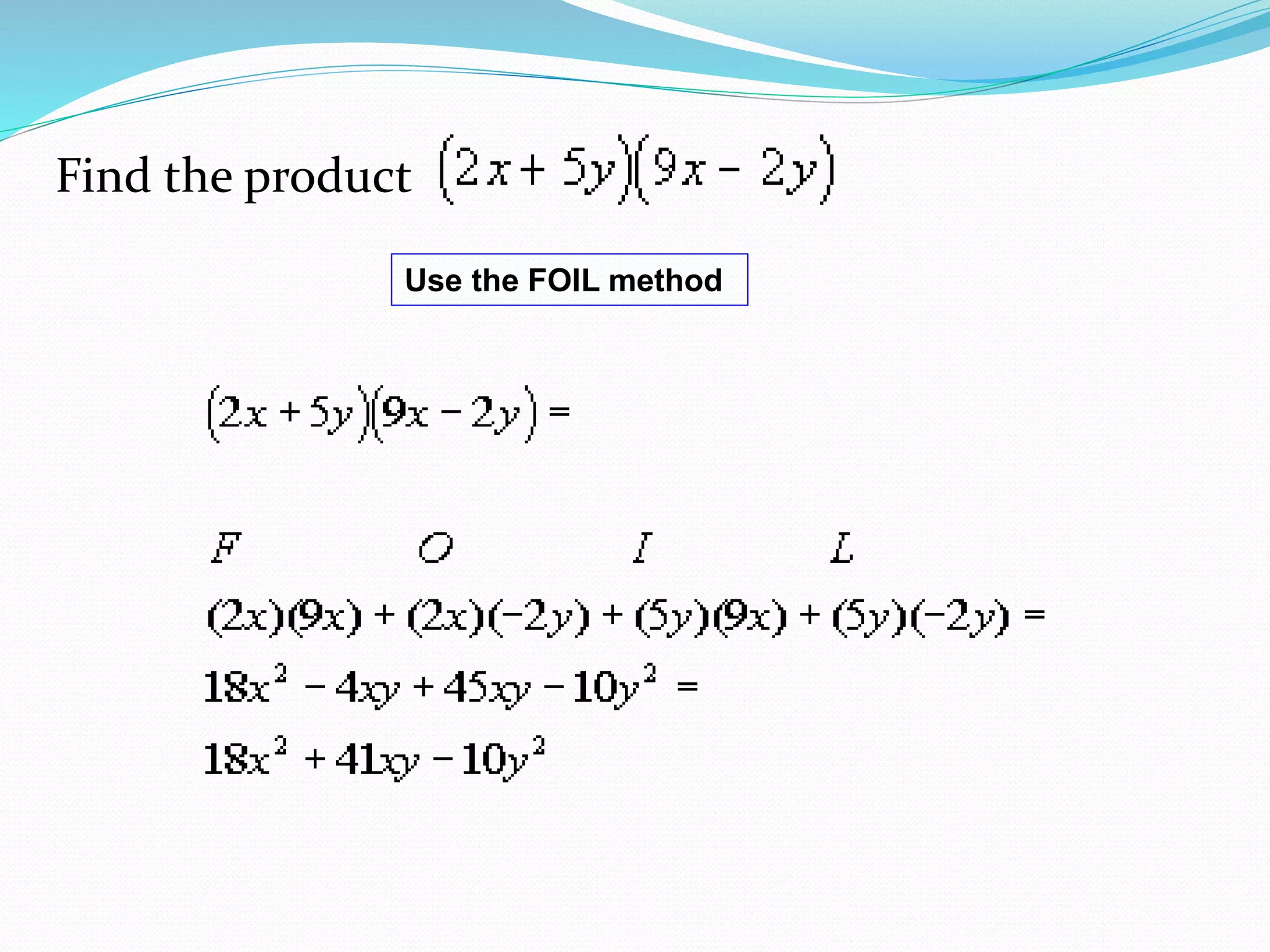 Lecture 03 special products and factoring | PPTX