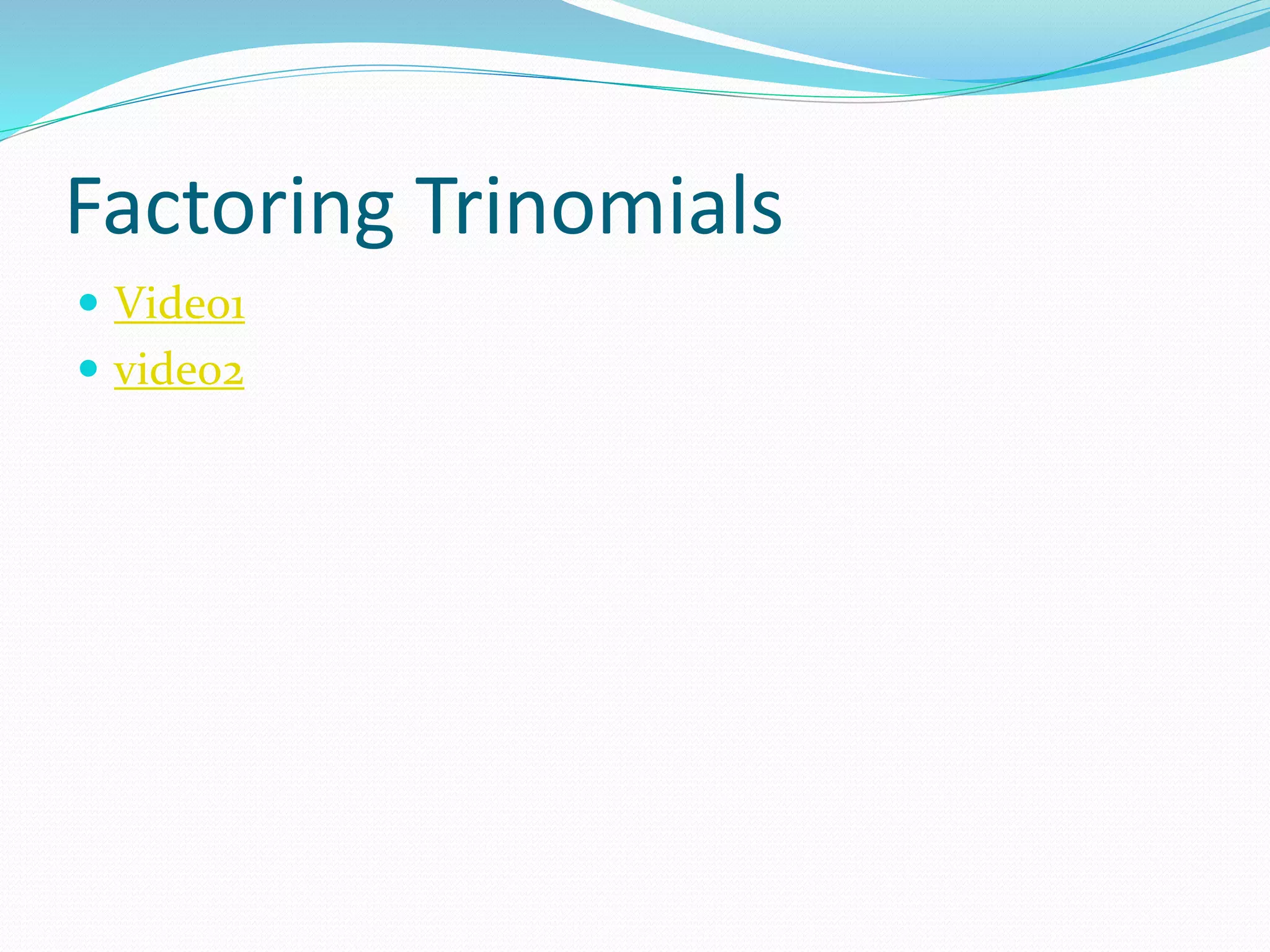 Lecture 03 special products and factoring | PPTX