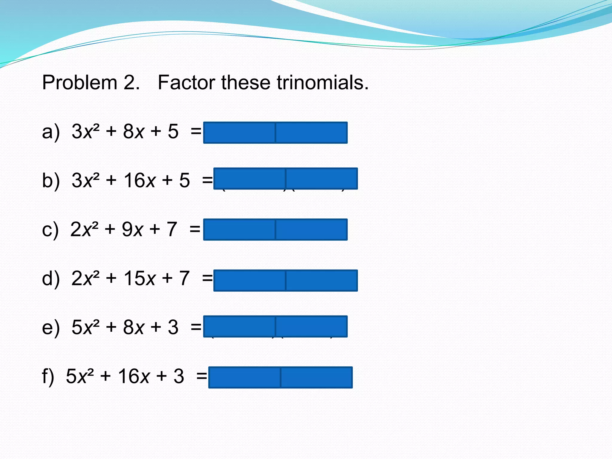 Lecture 03 special products and factoring | PPTX