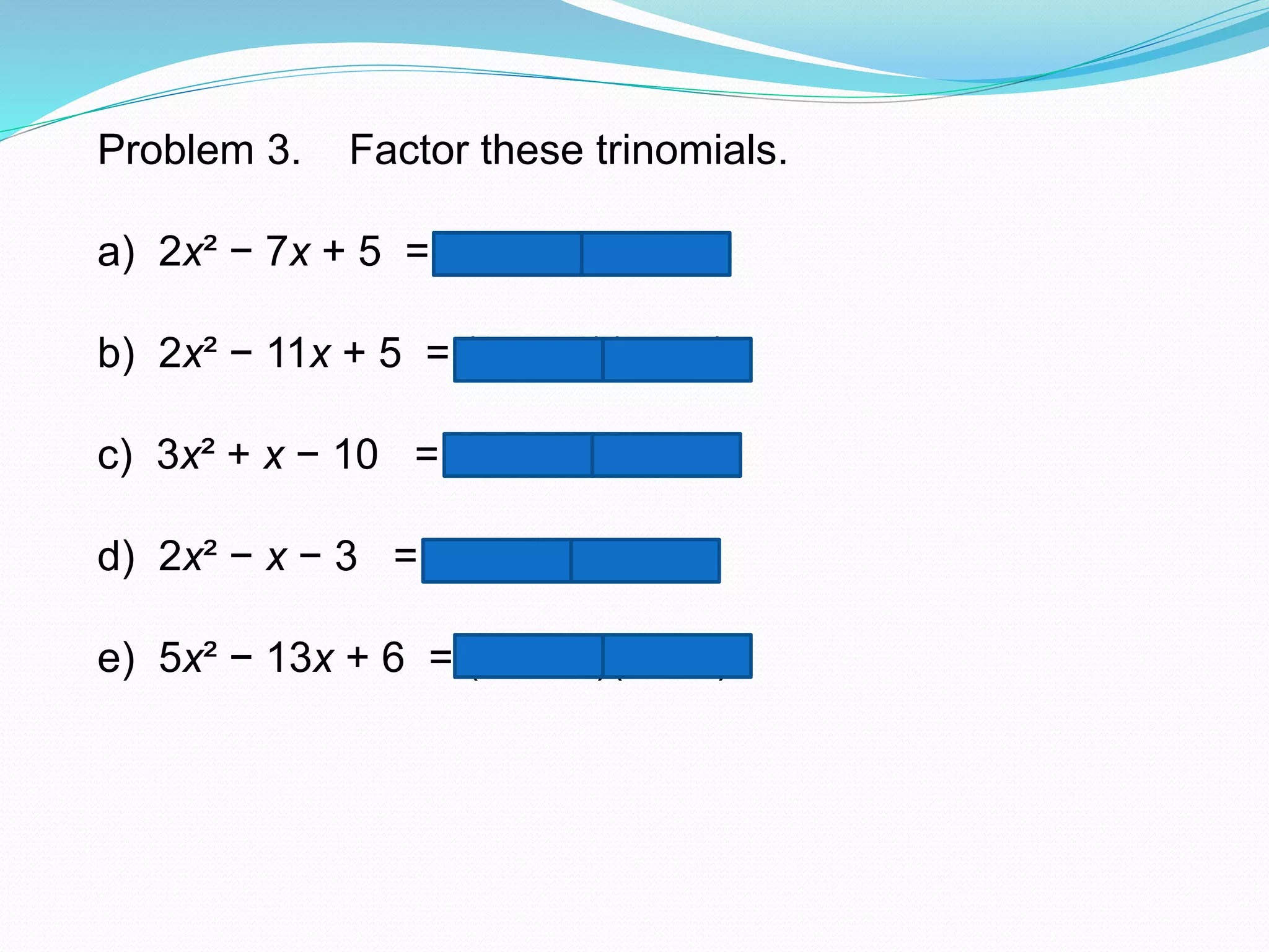 Lecture 03 special products and factoring | PPTX
