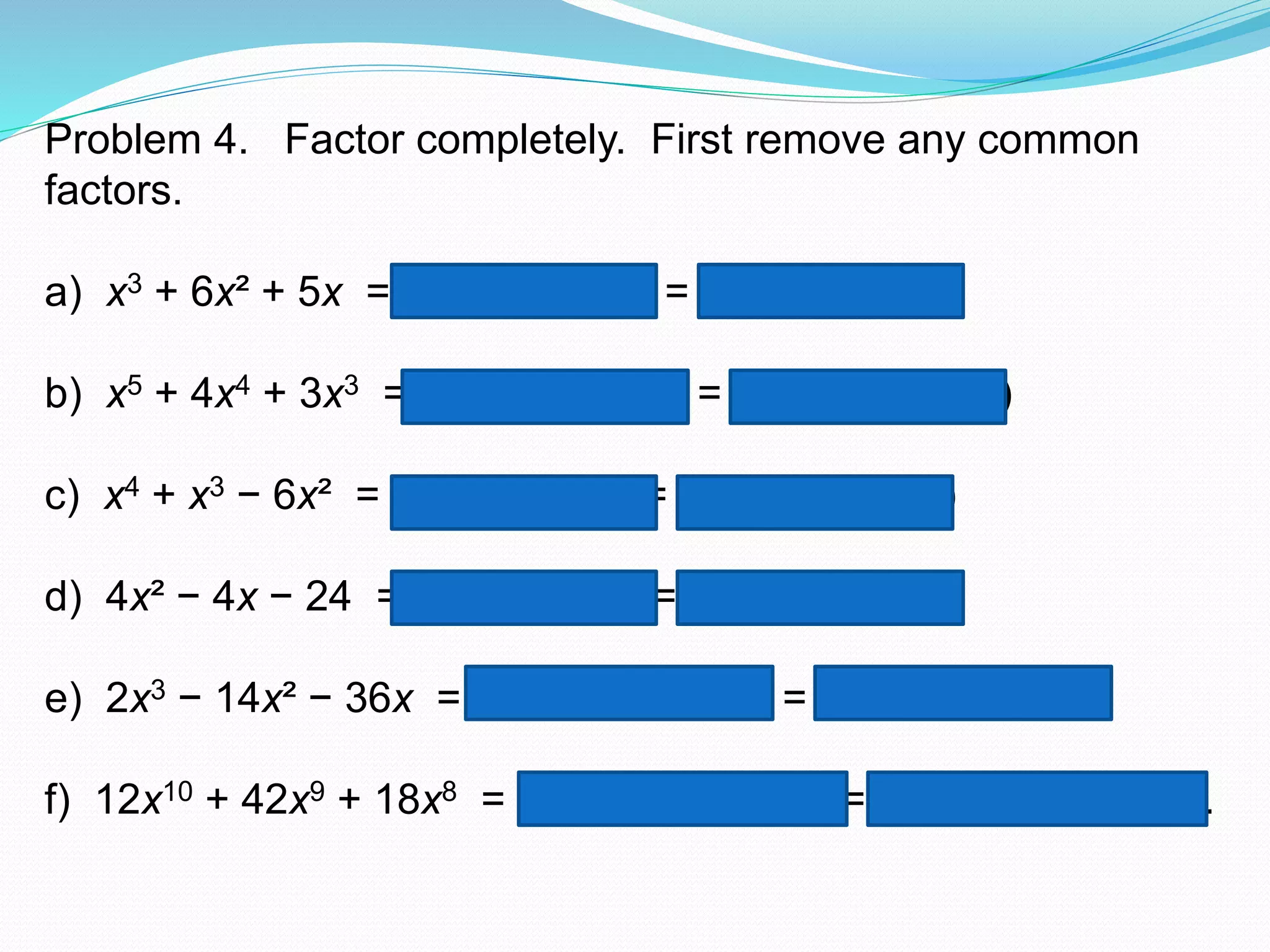 Lecture 03 special products and factoring | PPTX