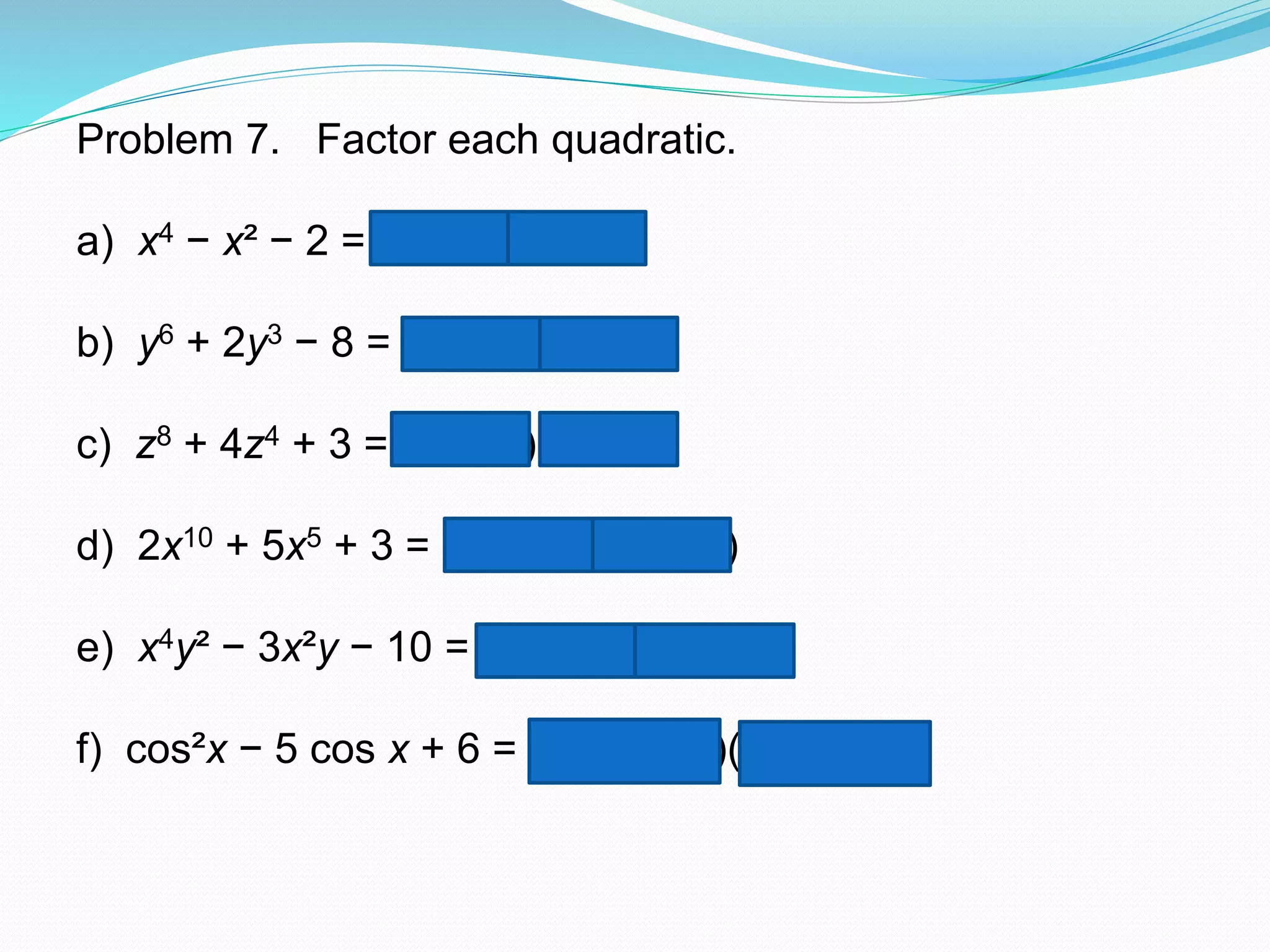 Lecture 03 special products and factoring | PPTX