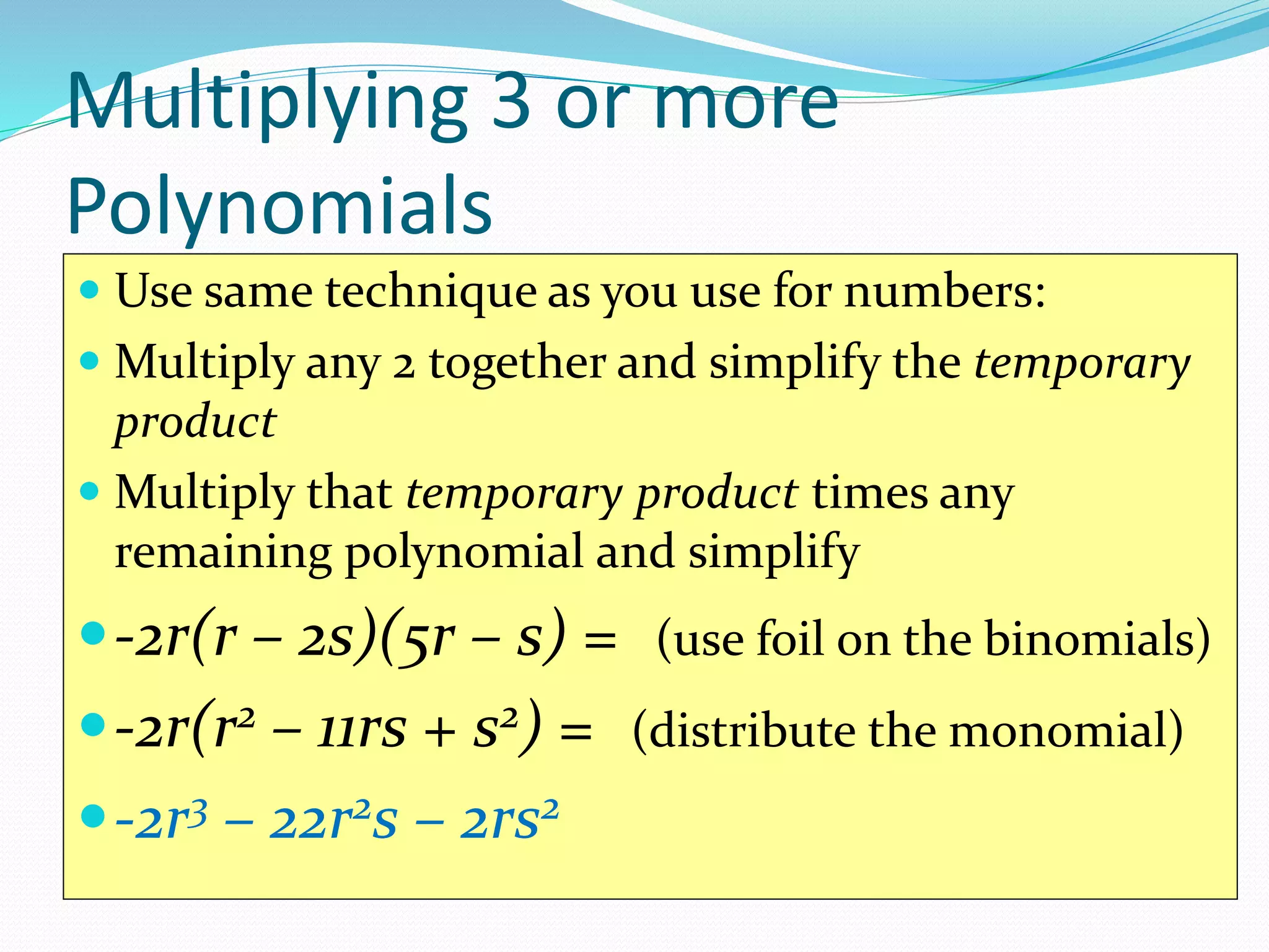 Lecture 03 special products and factoring | PPTX