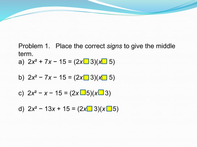 Lecture 03 special products and factoring | PPTX | Physics | Science